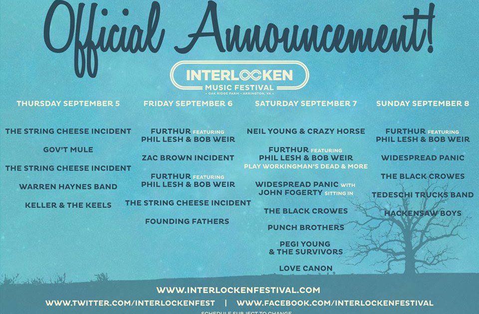 Interlocken Music Festival Announces Official Lineup and Schedule