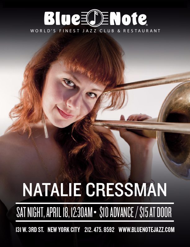 Natalie Cressman To Play Intimate Show At NYC's Blue Note