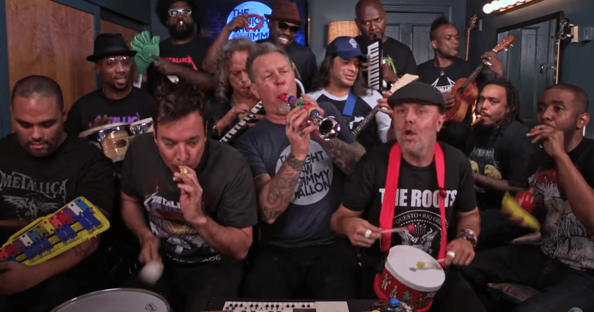 Watch Metallica, Jimmy Fallon, and The Roots Perform "Enter Sandman ...