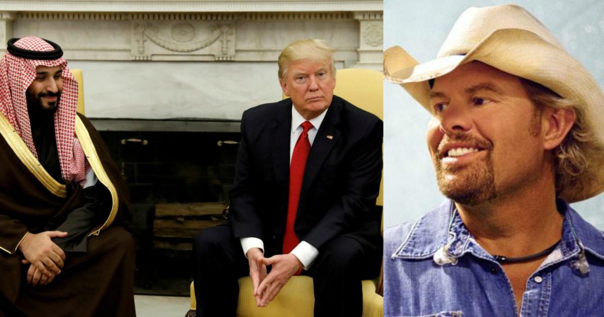 Toby Keith Will Play A "Men Only" Show In Saudi Arabia During Donald ...