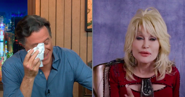 Dolly Parton Appears On 'The Late Show,' Makes Stephen Colbert Cry [Videos]
