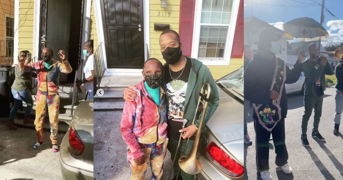 Trombone Shorty Surprises Grandma With Socially-Distanced Second Line ...