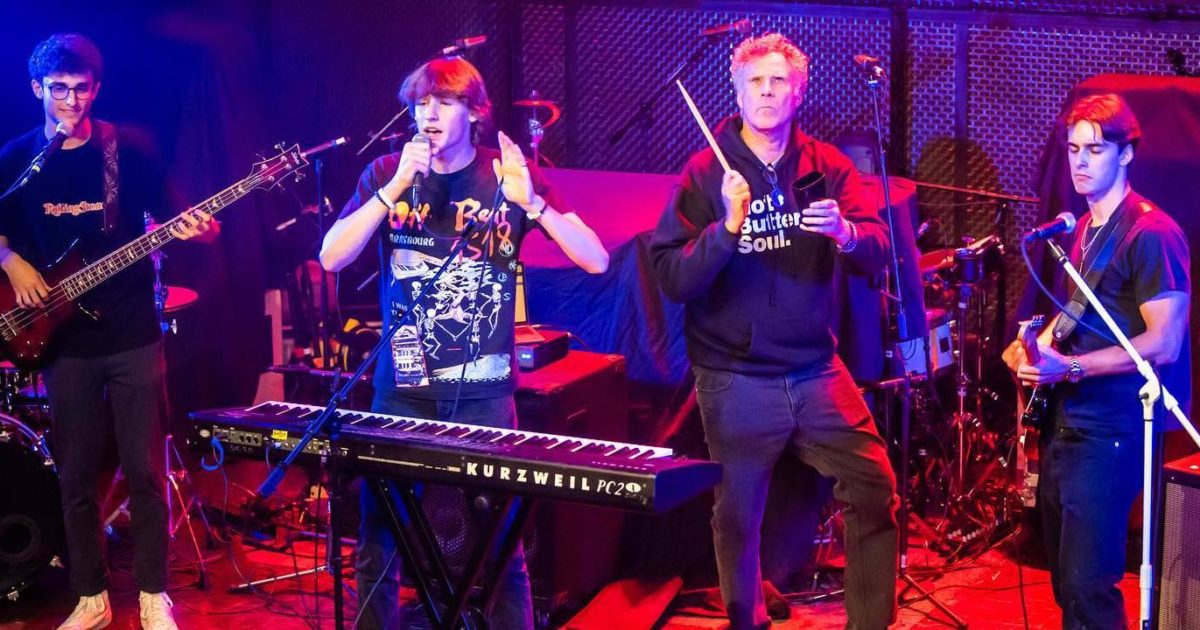 Will Ferrell Sits In On Cowbell At His Son's First Concert