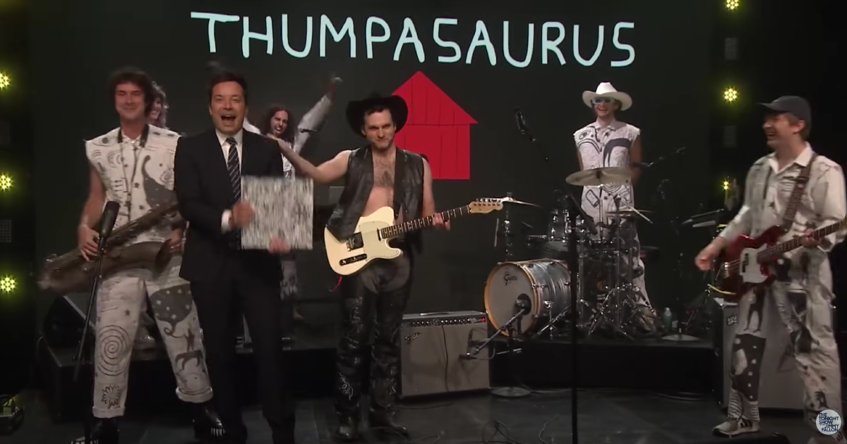 Thumpasaurus Goes "Struttin'" Onto 'The Tonight Show' For U.S. Late-Night TV Debut [Watch]